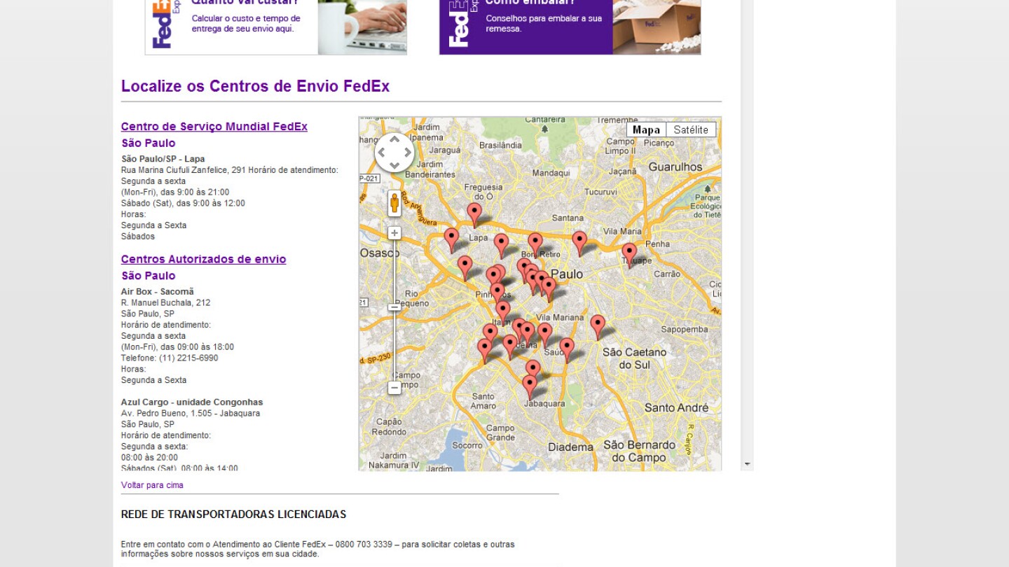 Nova ferramenta da FedEx Express permite a localização de postos de ...
