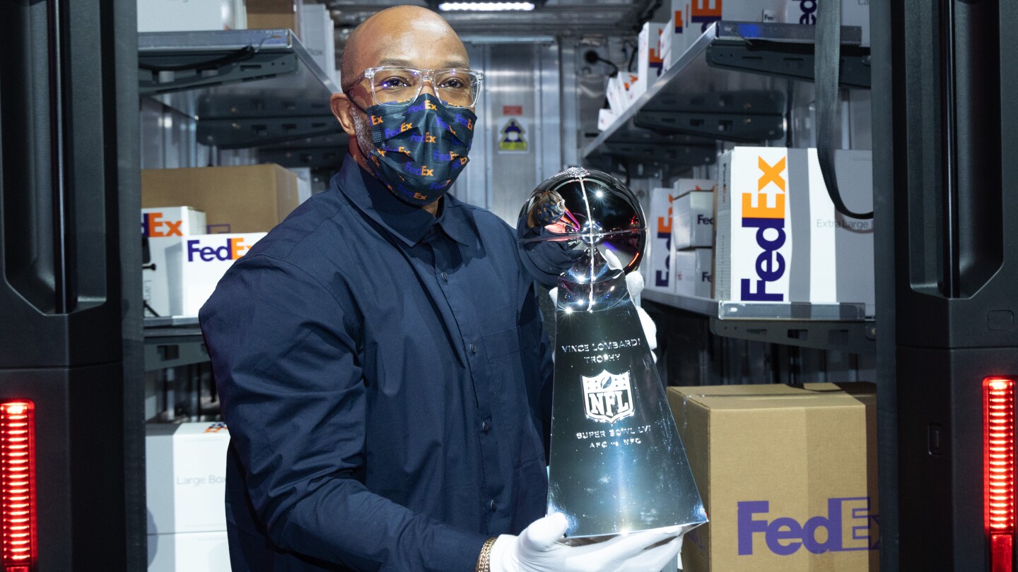 FedEx Delivers Vince Lombardi Trophy to Super Bowl LVI in Los Angeles