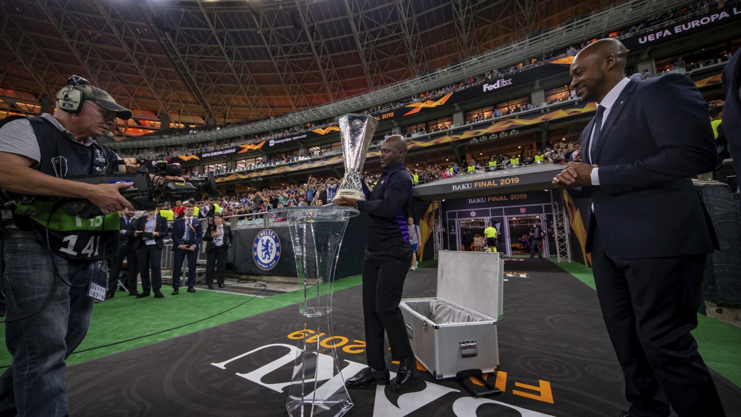 FedEx Express delivers the UEFA Europa League trophy in Baku